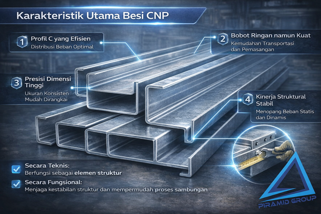 Ukuran dan Spesifikasi Besi CNP - SUPPLIER PIPA BESI