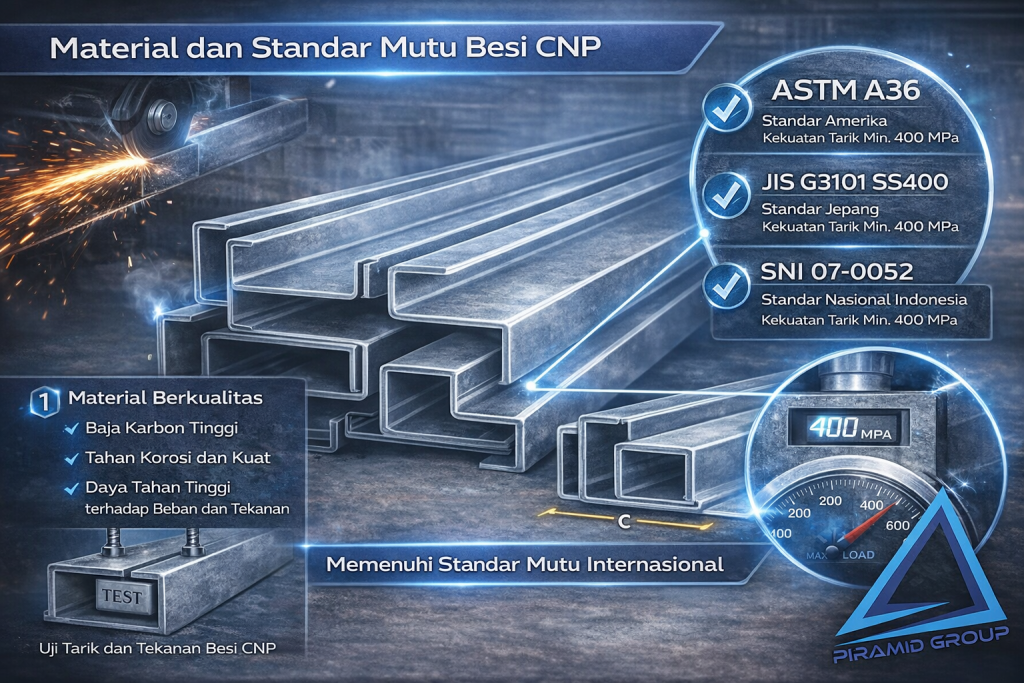 Ukuran dan Spesifikasi Besi CNP - SUPPLIER PIPA BESI