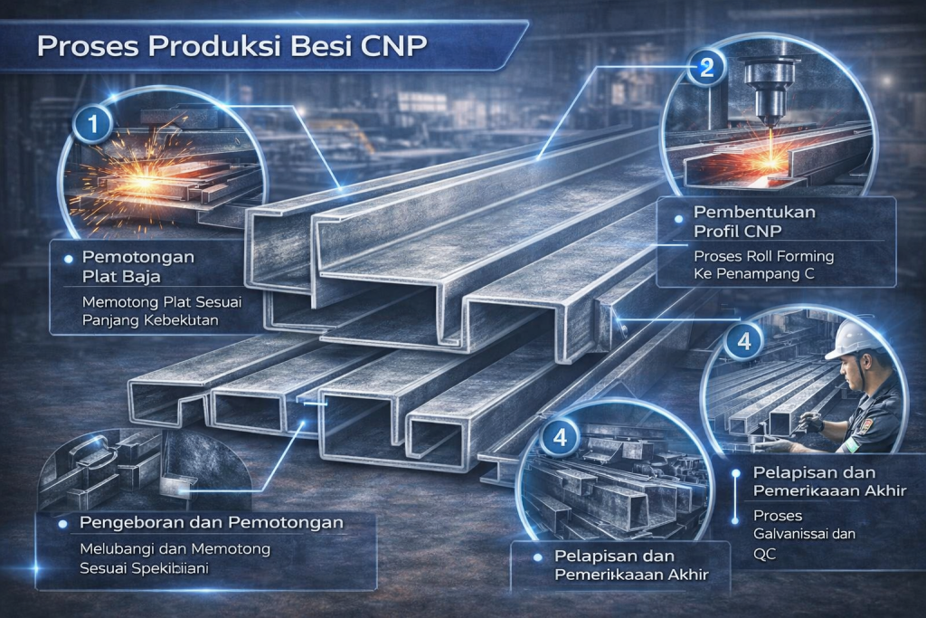 Ukuran dan Spesifikasi Besi CNP - SUPPLIER PIPA BESI